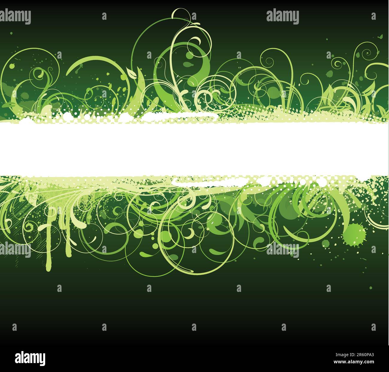 Vector illustration of green funky Grunge futuristic background with ...