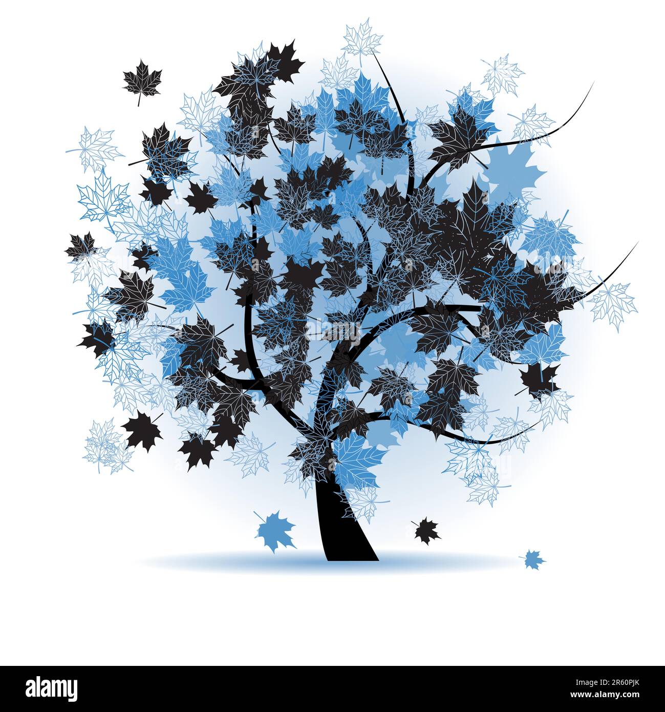 Maple tree, autumn leaf fall Stock Vector Image & Art - Alamy
