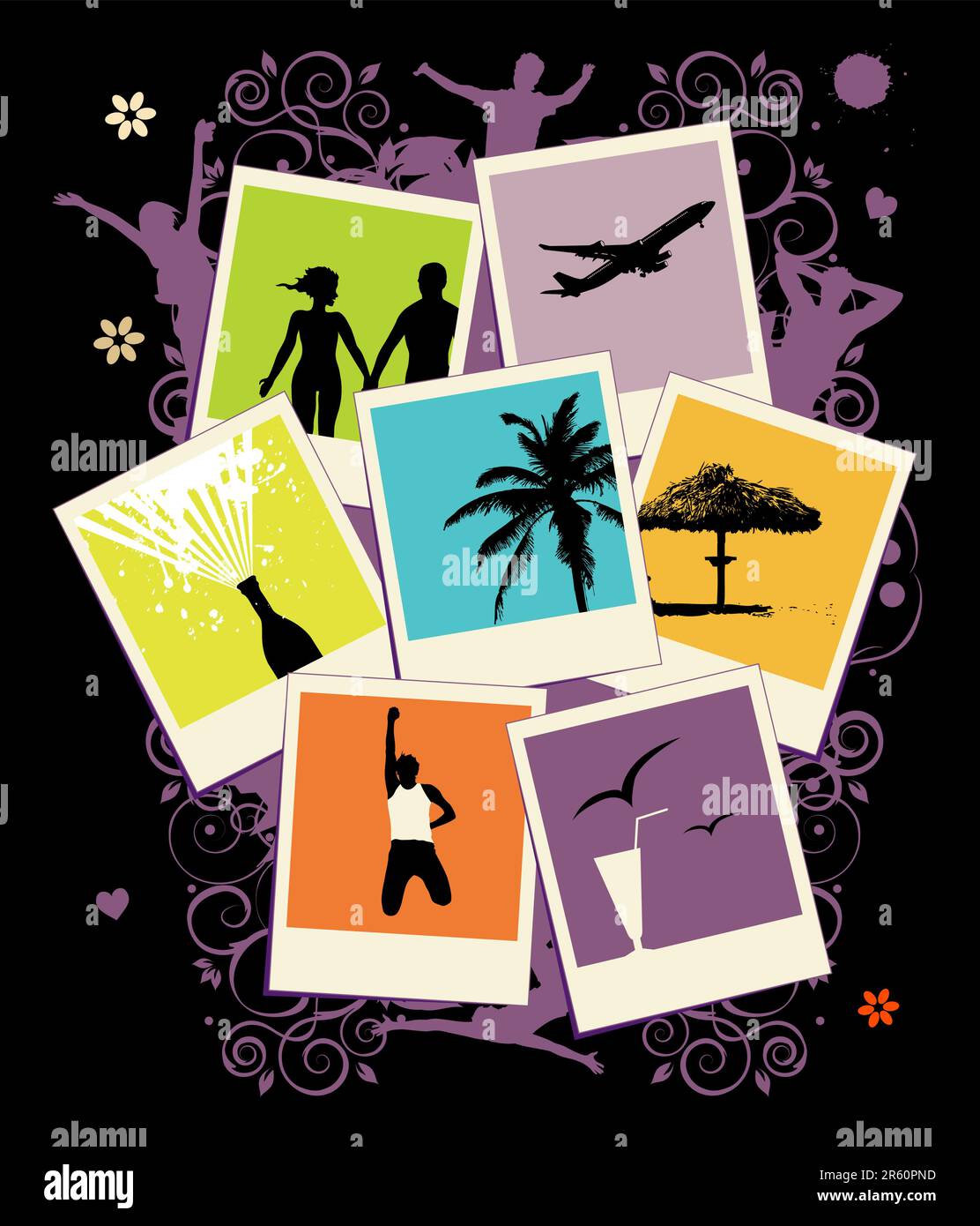 Collage of photos. Template. Insert your picture into frame Stock ...