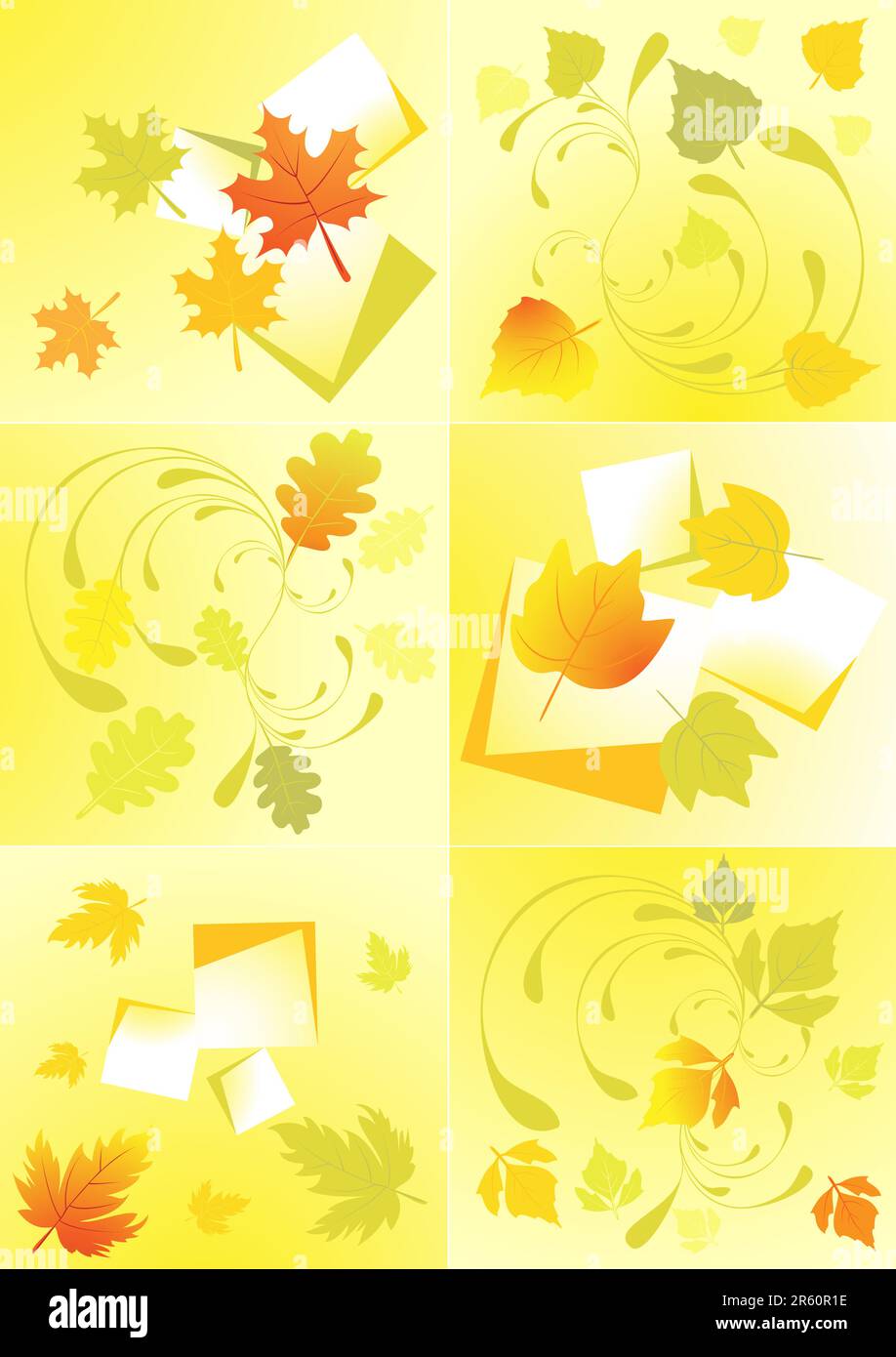 Autumn leaves design elements, vector Stock Vector Image & Art - Alamy