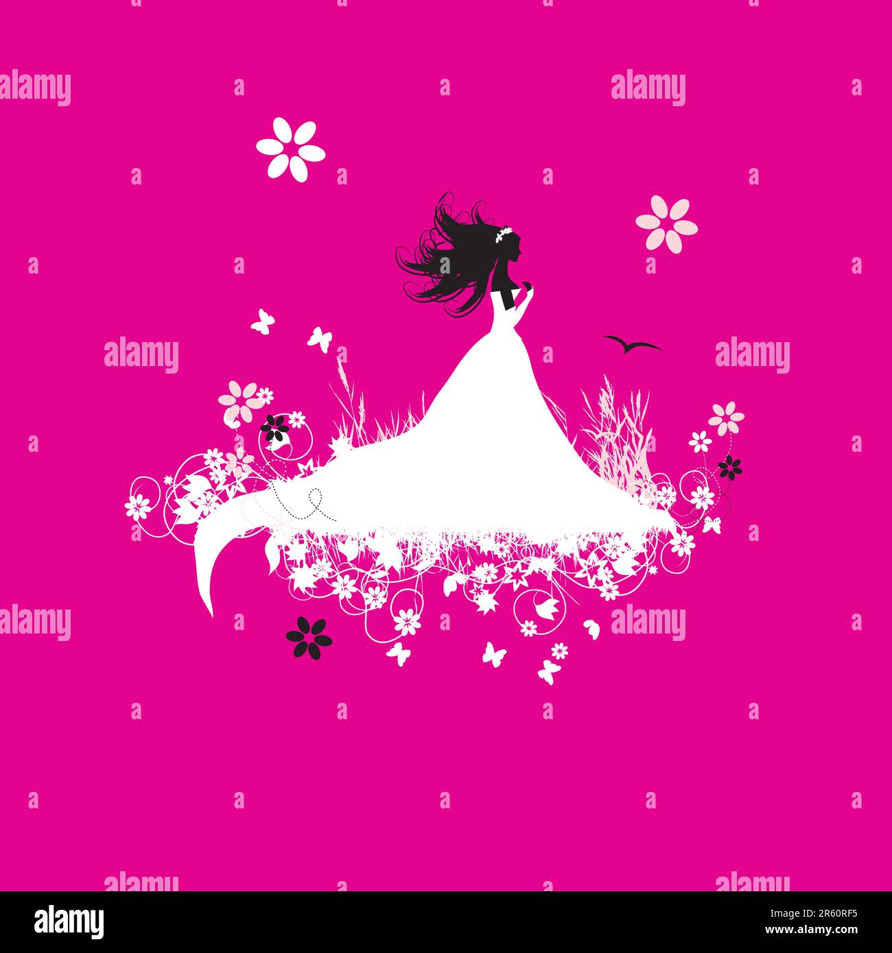 Bride beautiful, vector illustration for your design Stock Vector Image ...