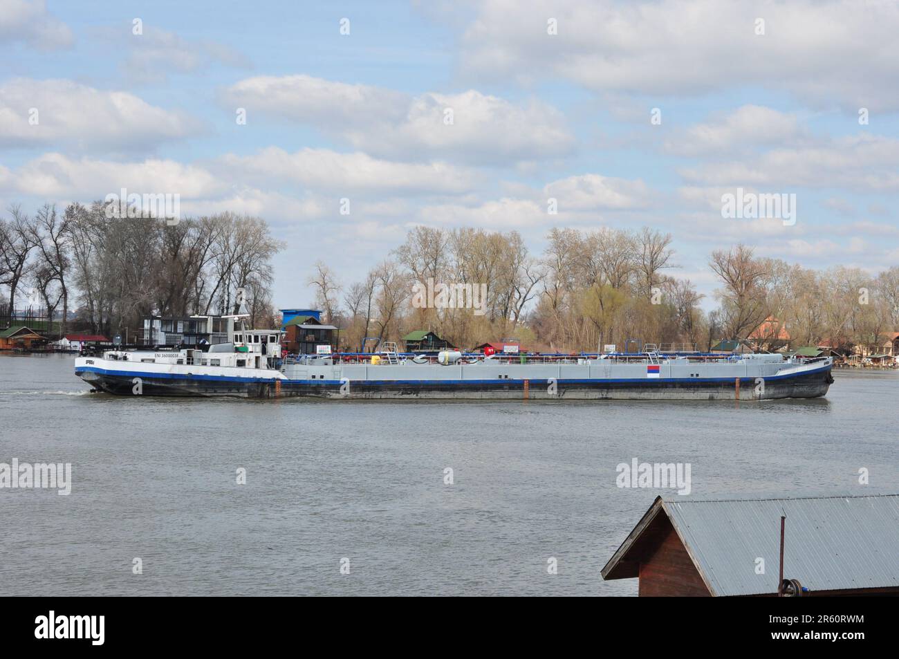 Cargo ship cruising down the river Sava Stock Photo - Alamy Cargo ship cruising down the river Sava Stock Photo - Alamy