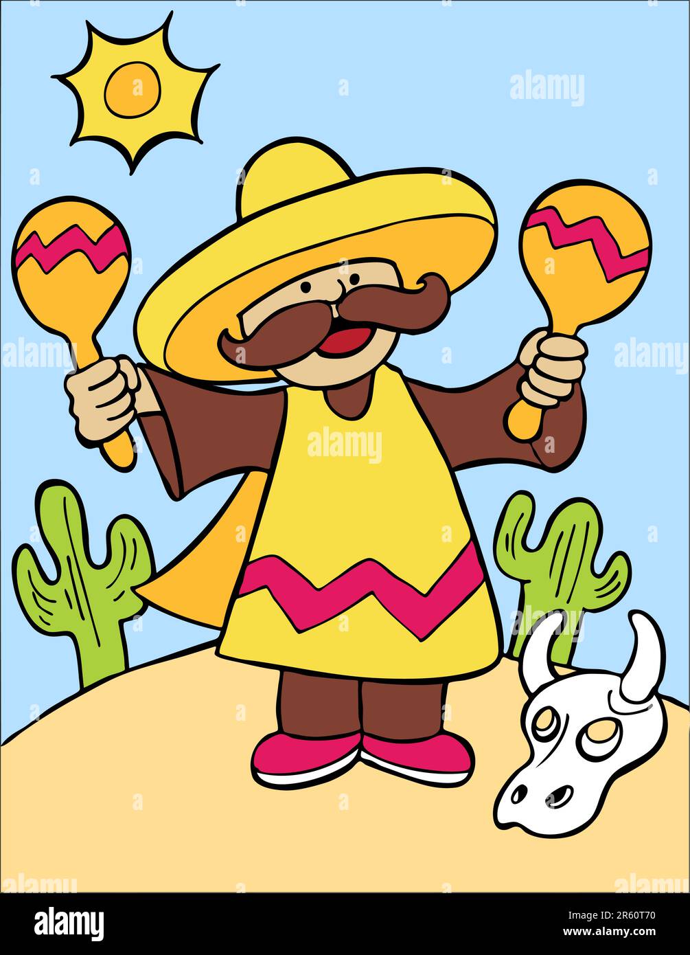 A man shaking two maracas Stock Vector Image & Art - Alamy