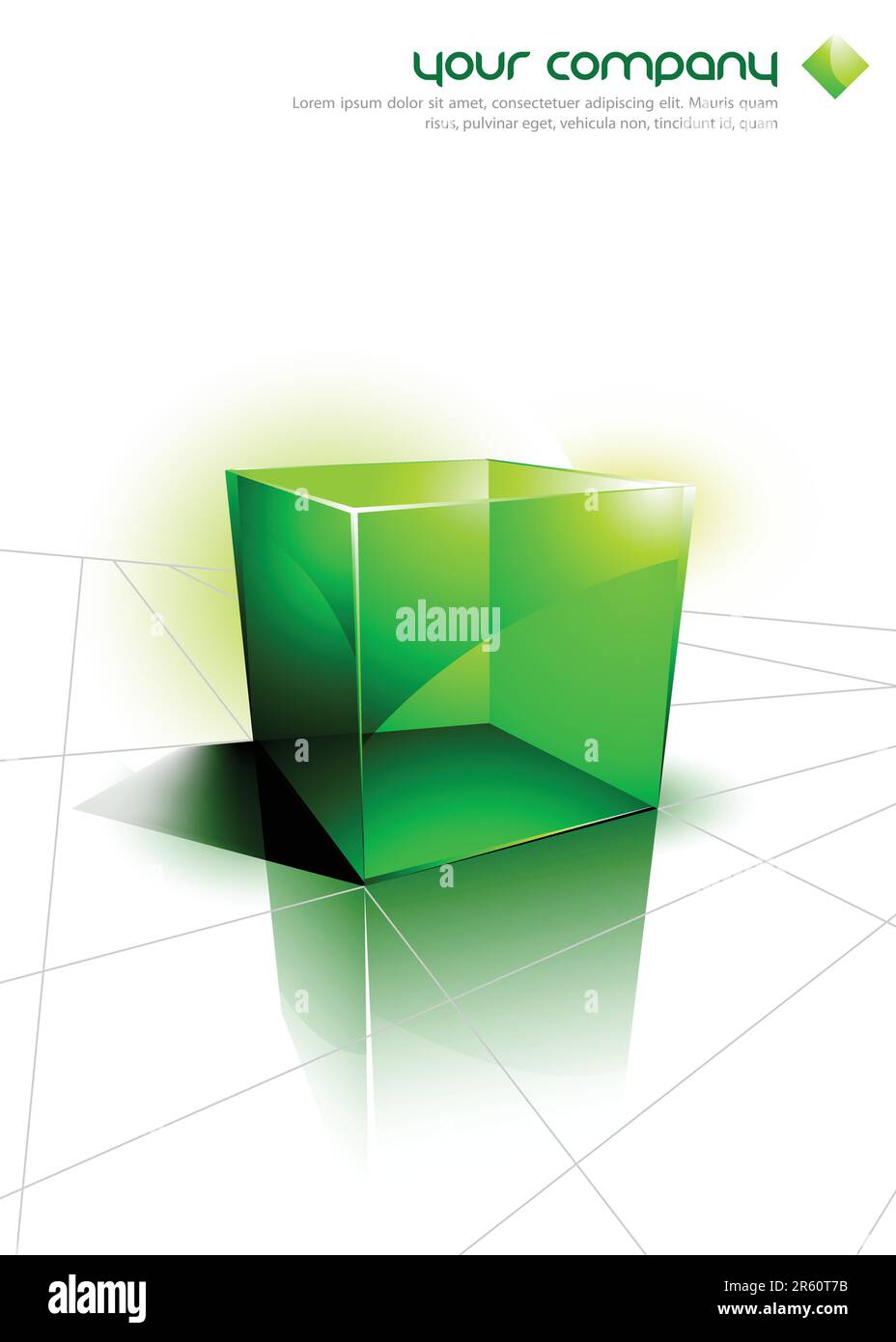 Green 3D Cube Design - easy to edit vector EPS file Stock Vector Image & Art - Alamy