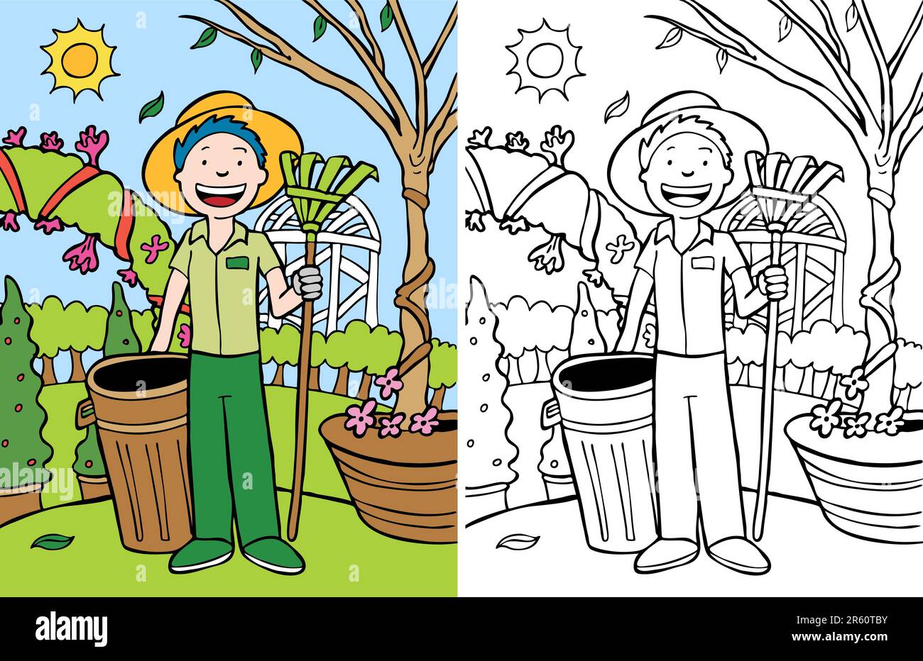 Front yard design Stock Vector Images - Alamy