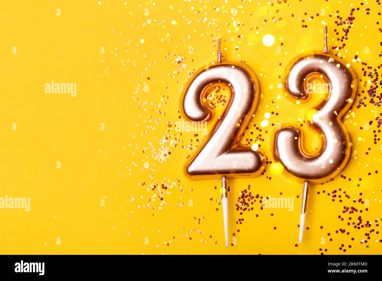 Birthday candles number twenty three hi-res stock photography and ...