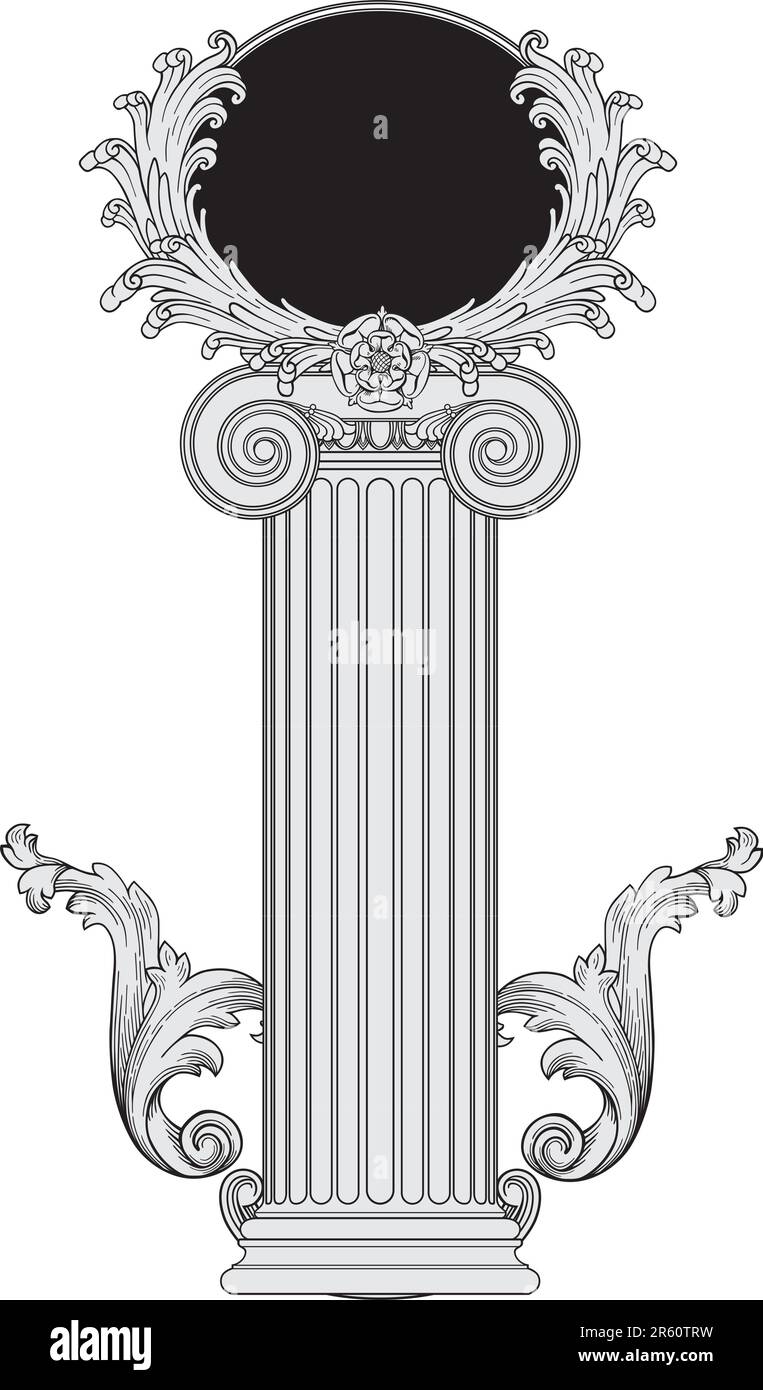 Floral column Stock Vector Images - Alamy