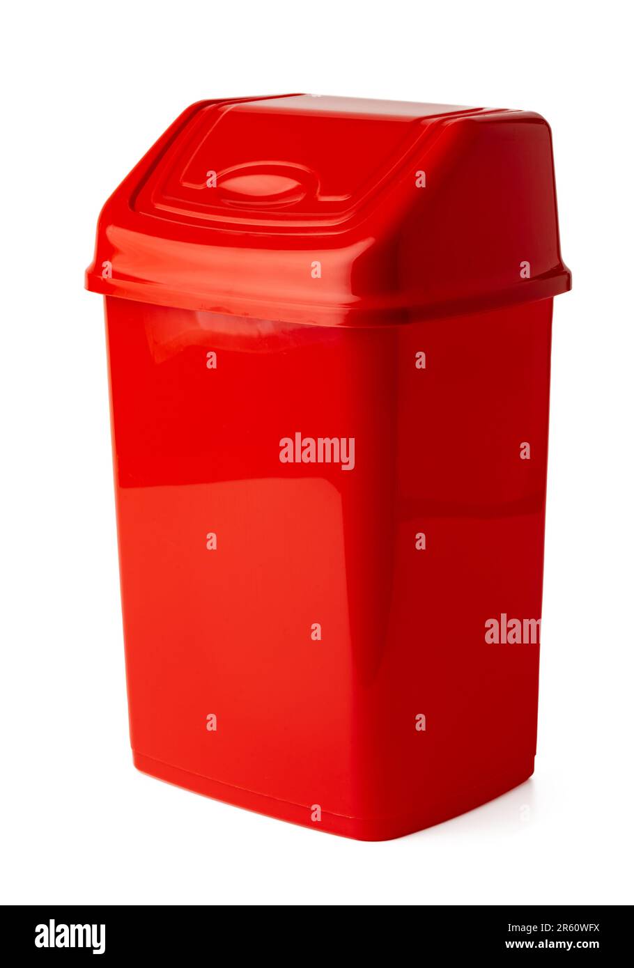 Plastic trash can with lid isolated on white background Stock Photo - Alamy