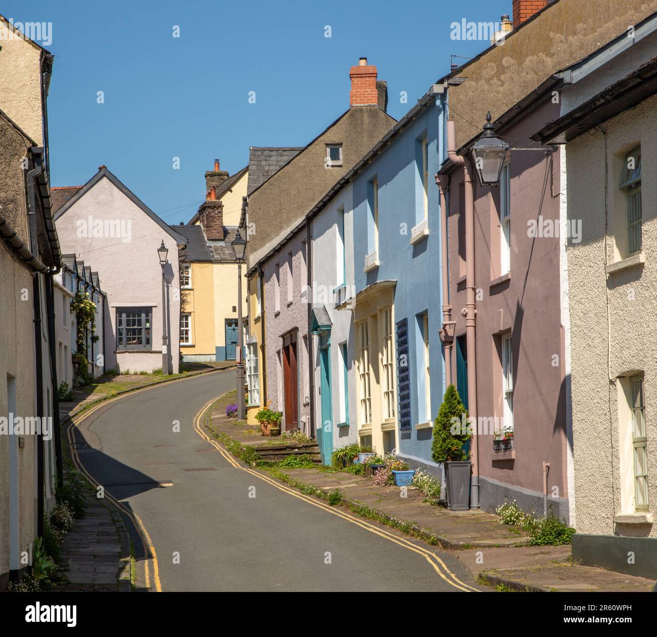 colourful painted terraced cottages along Bridge Street in the South ...
