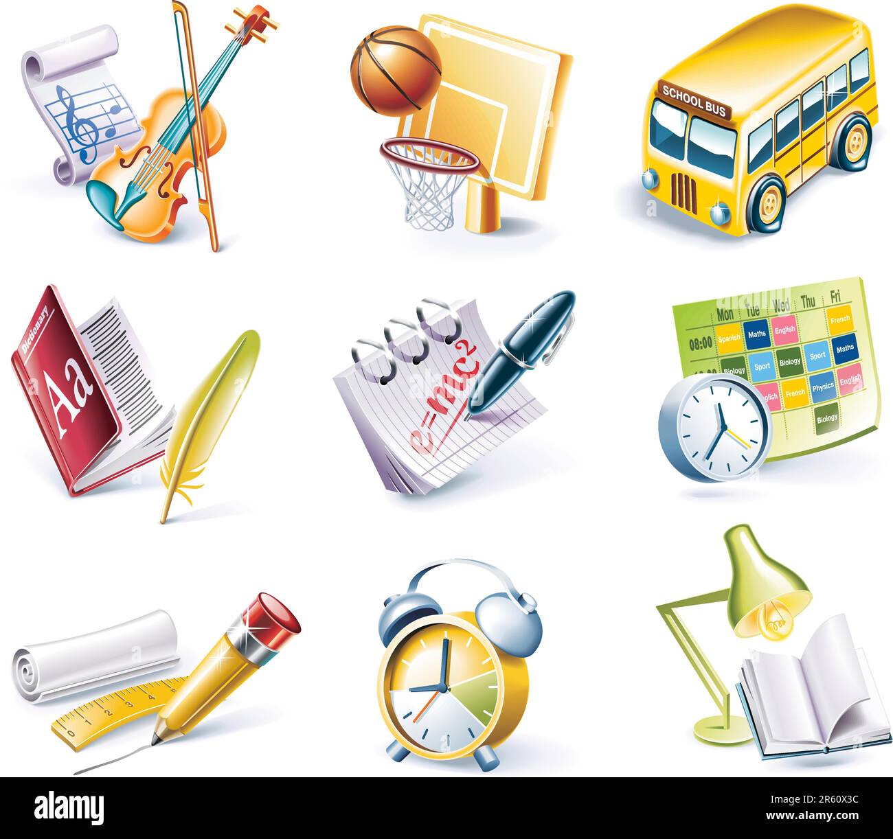 Transportation line color icons Cut Out Stock Images & Pictures - Alamy