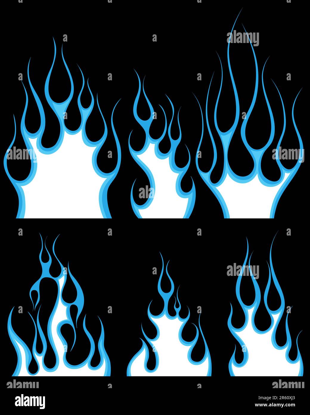 Set of different fire patterns for design use Stock Vector Image & Art ...