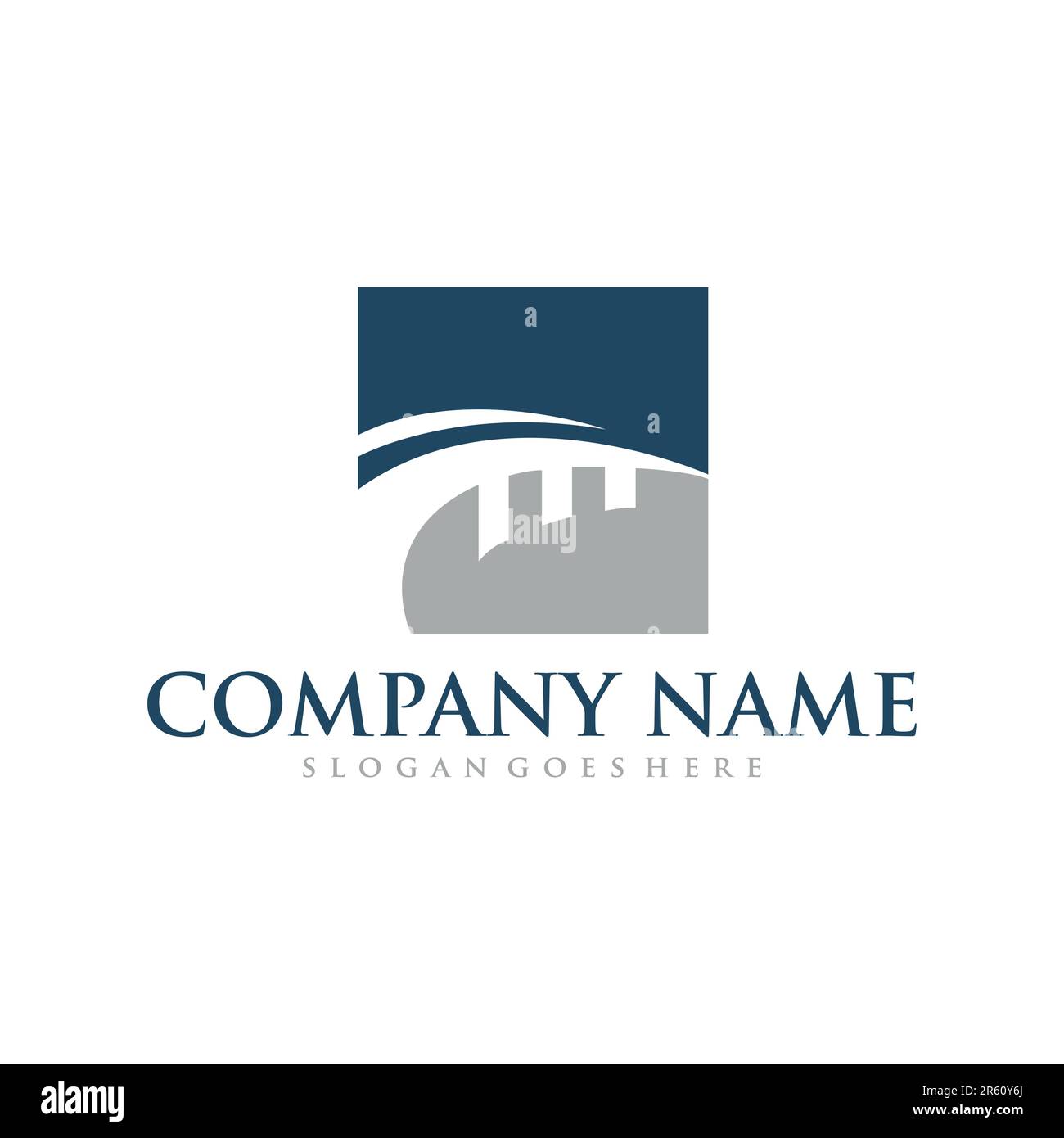 creative abstract bridge logo design template Stock Vector Image & Art ...