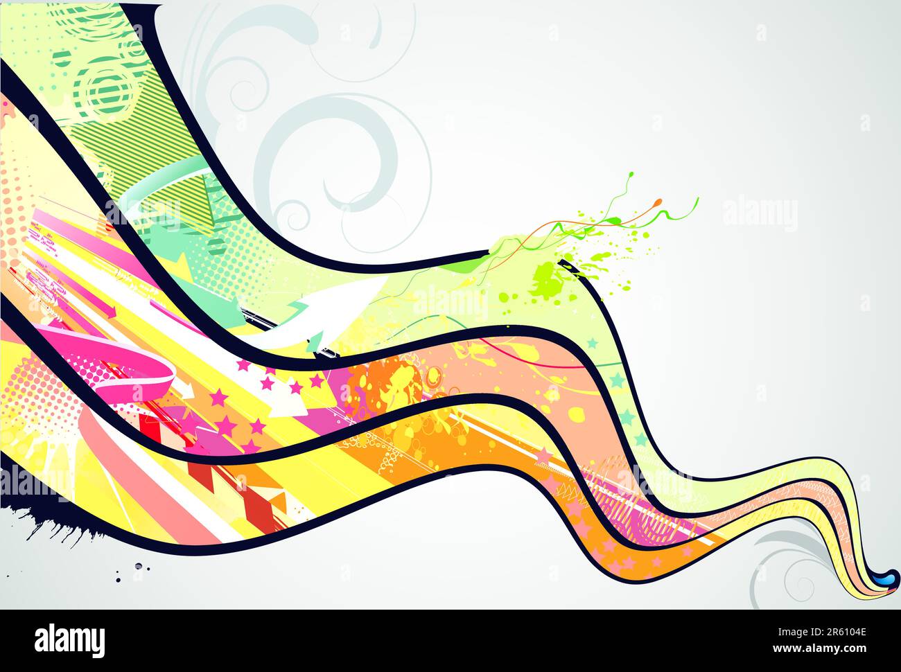 Vector illustration of urban Colorful and funky background design Stock ...
