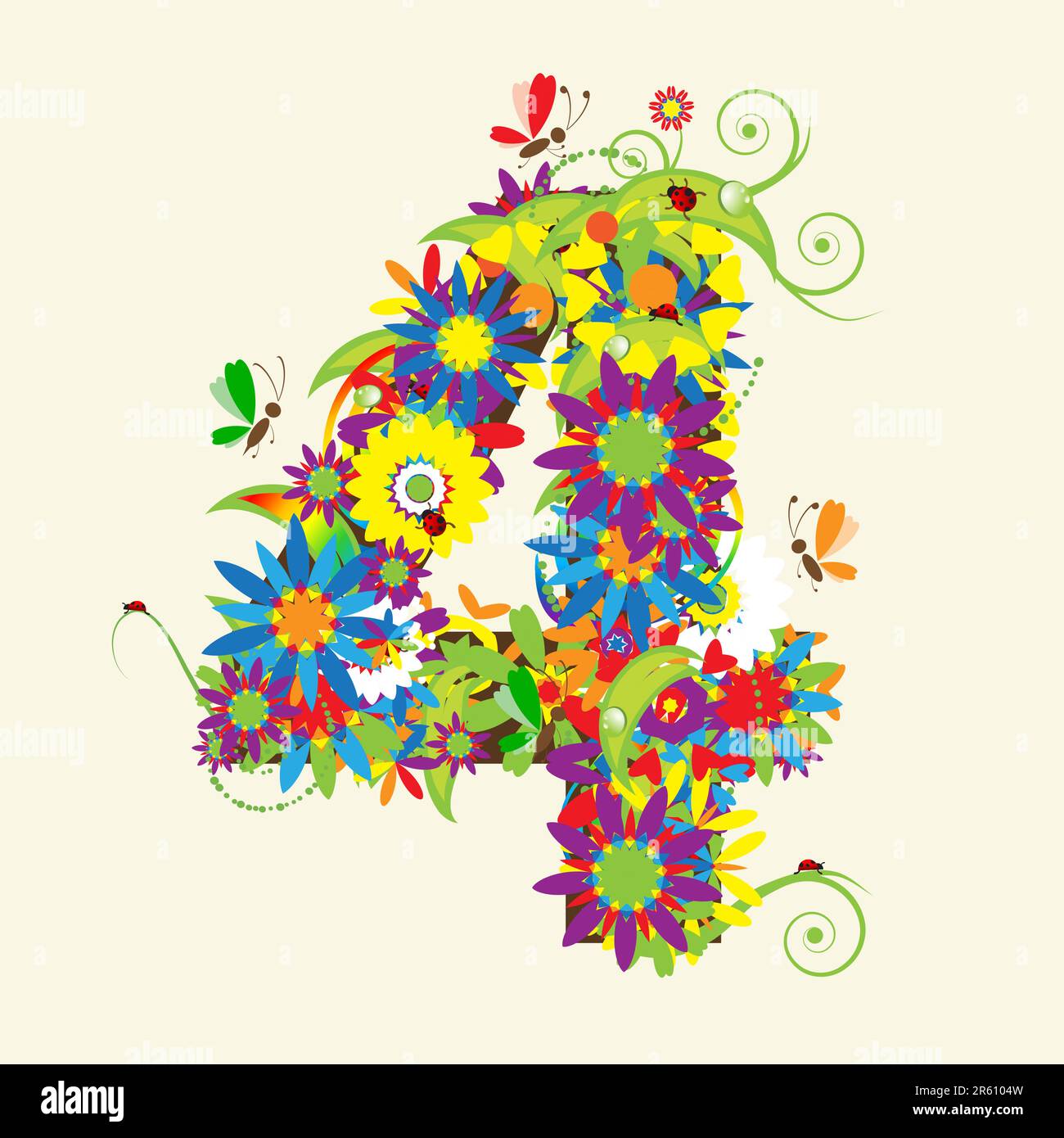 Beautiful numbers Stock Vector Images - Alamy