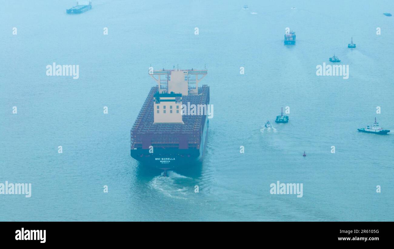 SUZHOU, CHINA - JUNE 6, 2023 - MSC MARIELLA, the world's largest newly ...