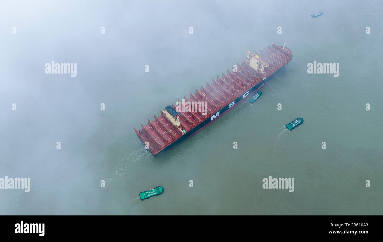 SUZHOU, CHINA - JUNE 6, 2023 - MSC MARIELLA, the world's largest newly ...