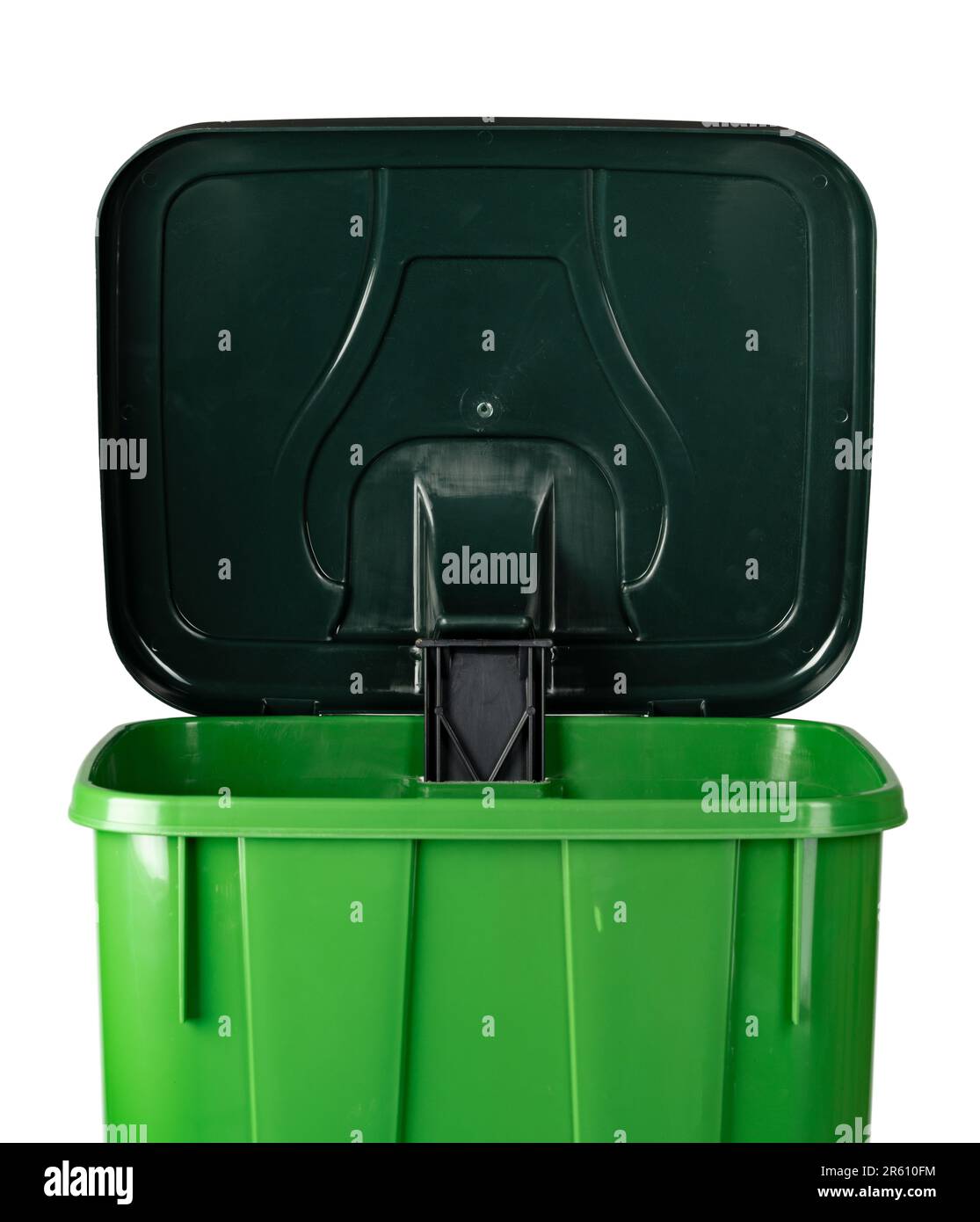 Green recycle bin isolated on white background Stock Photo - Alamy