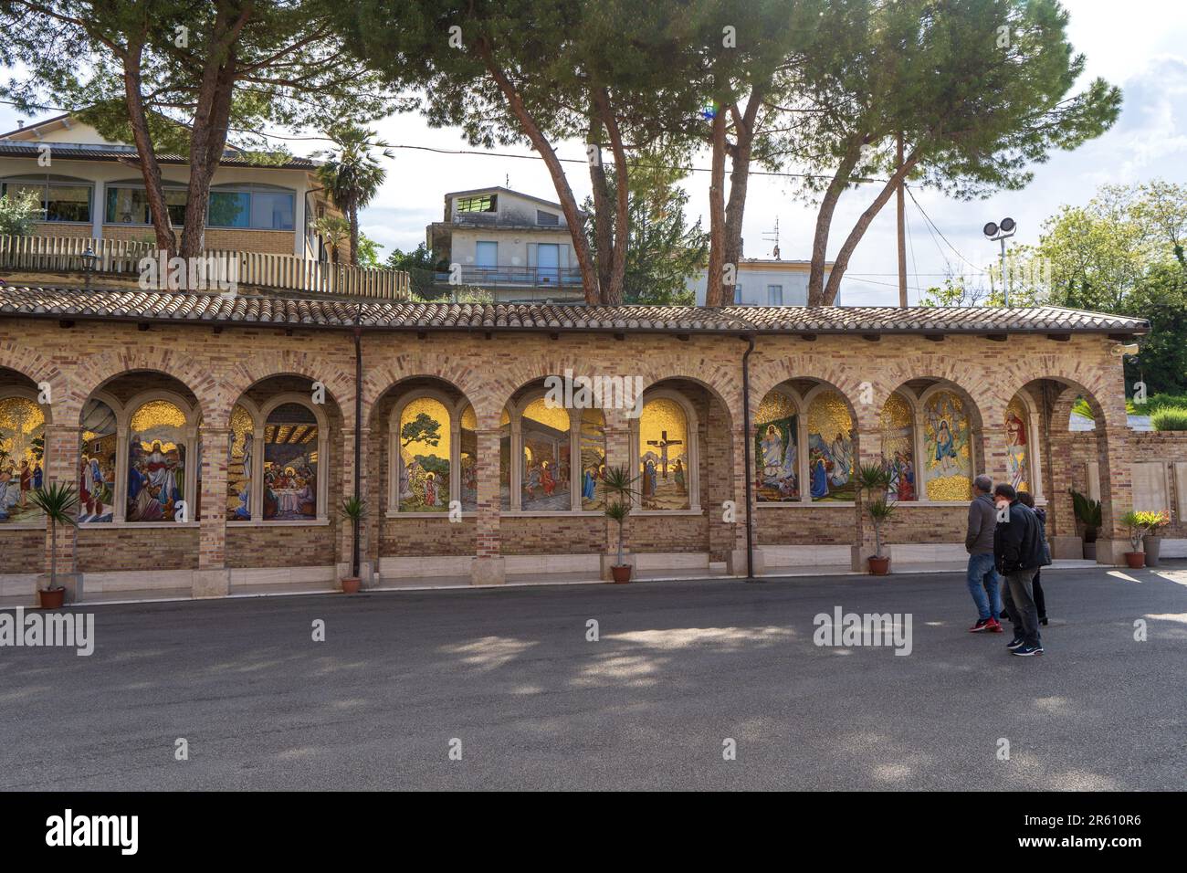 Via dello Splendore street, Shrine of Our Lady of Splendor, Mosaics of ...
