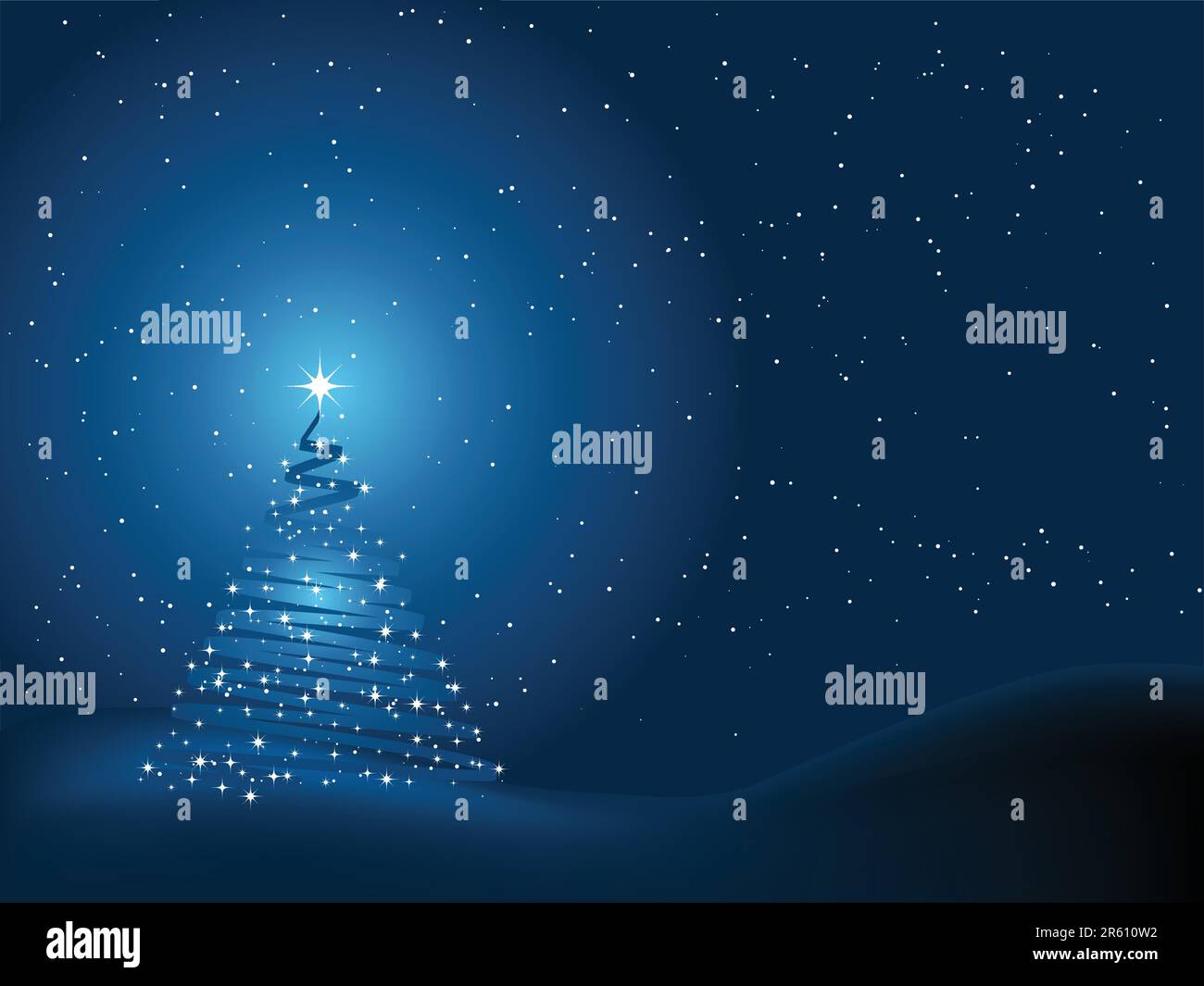 Starry christmas tree on Stock Vector Images - Alamy