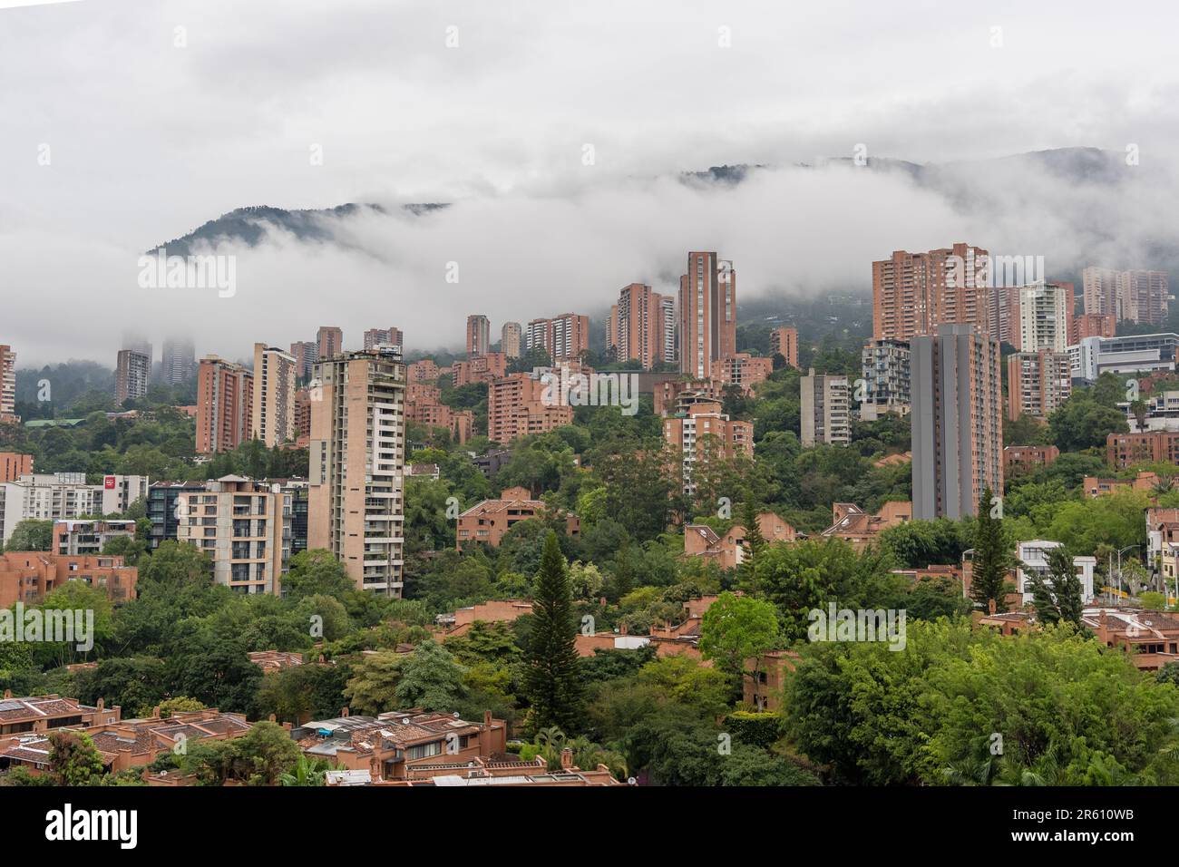 An aerial view of the skyline of Medellin, Colombia Stock Photo - Alamy