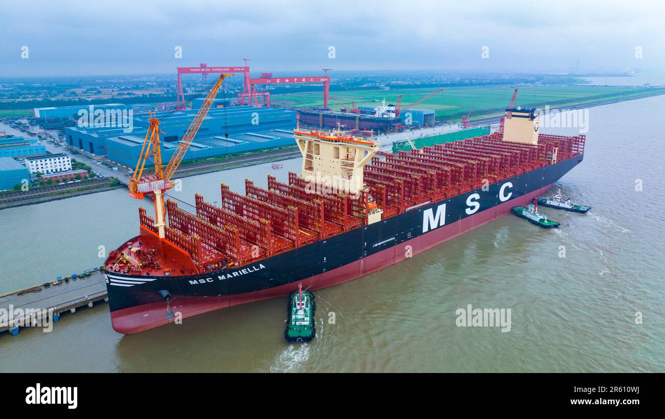 SUZHOU, CHINA - JUNE 6, 2023 - MSC MARIELLA, the world's largest newly ...