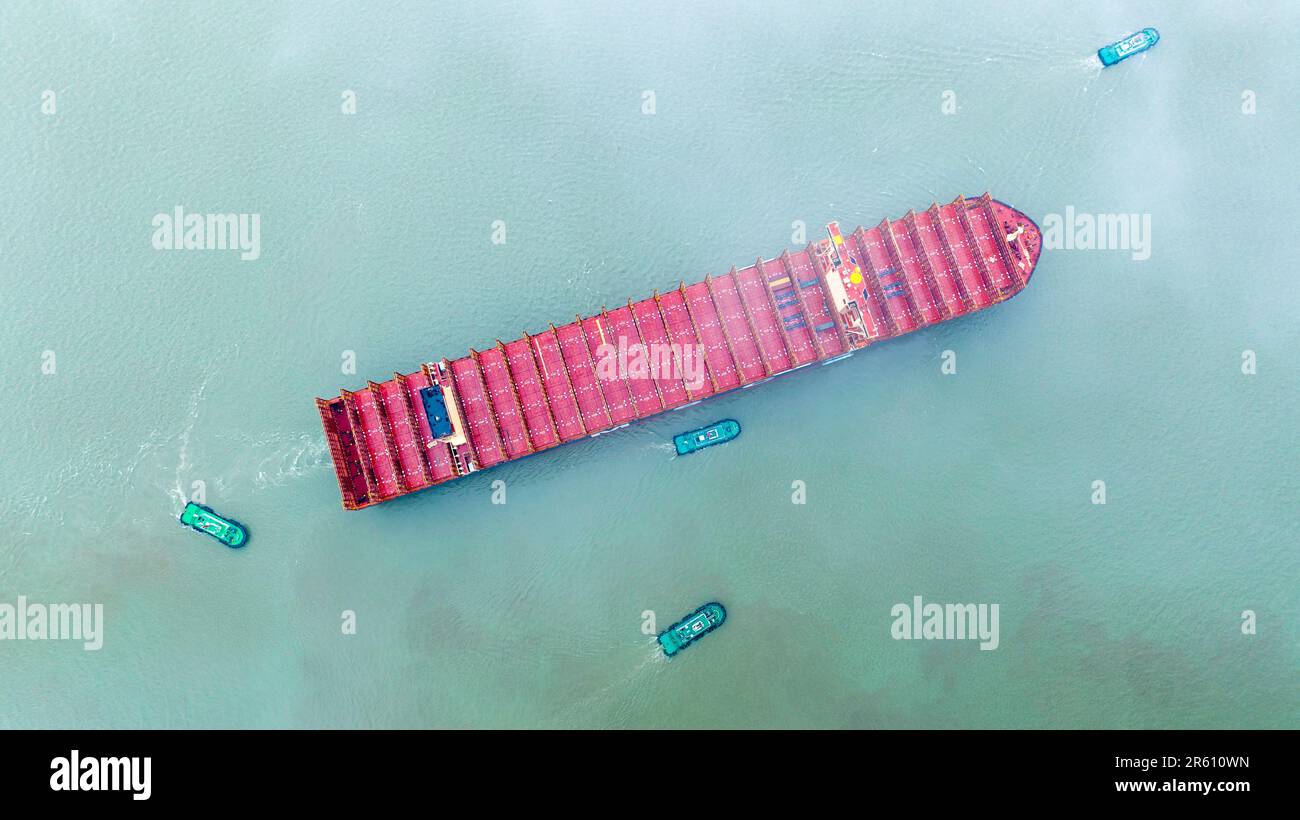 SUZHOU, CHINA - JUNE 6, 2023 - MSC MARIELLA, the world's largest newly ...