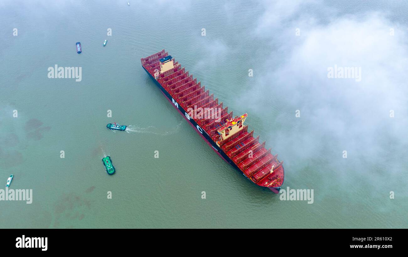 SUZHOU, CHINA - JUNE 6, 2023 - MSC MARIELLA, the world's largest newly ...