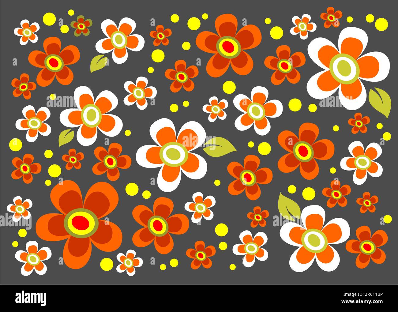 Orange flowers with dark background Stock Vector Images - Alamy