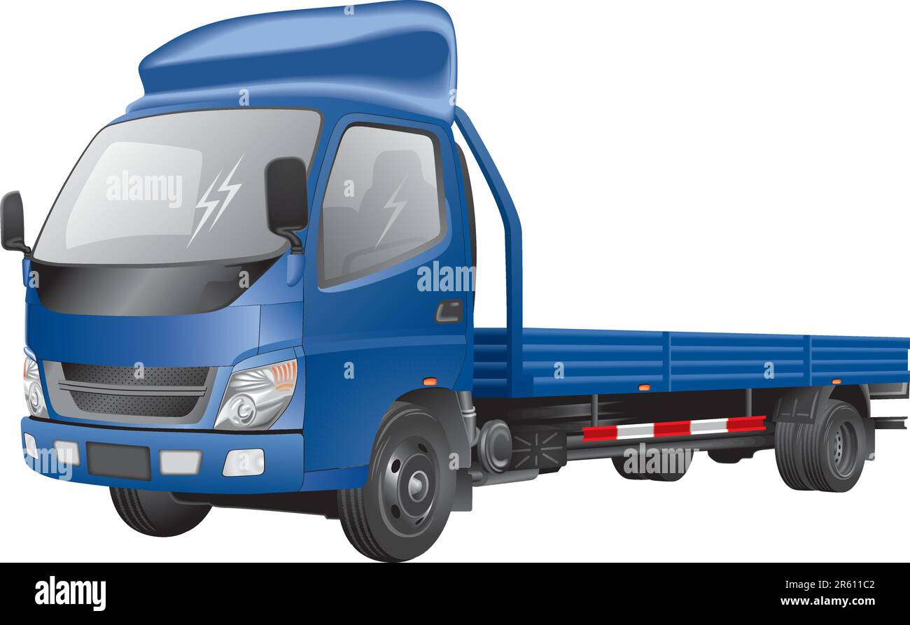 Blue truck vector Stock Vector Image & Art - Alamy