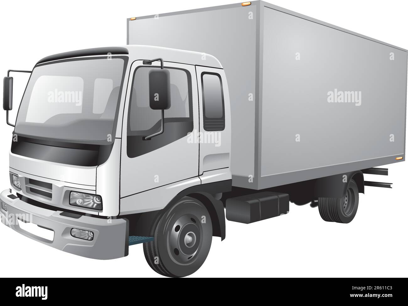 White truck vector Stock Vector Image & Art - Alamy