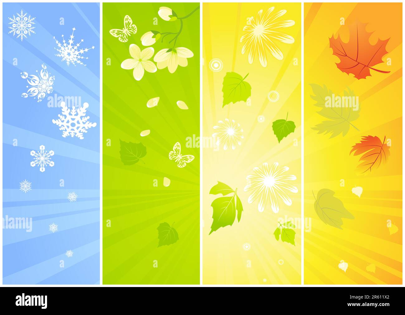 Four seasonal backgrounds Stock Vector Image & Art - Alamy