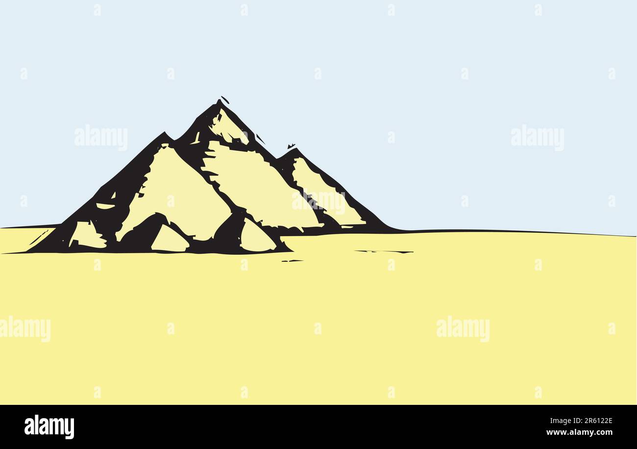 Khufu pyramid illustration Stock Vector Images - Alamy