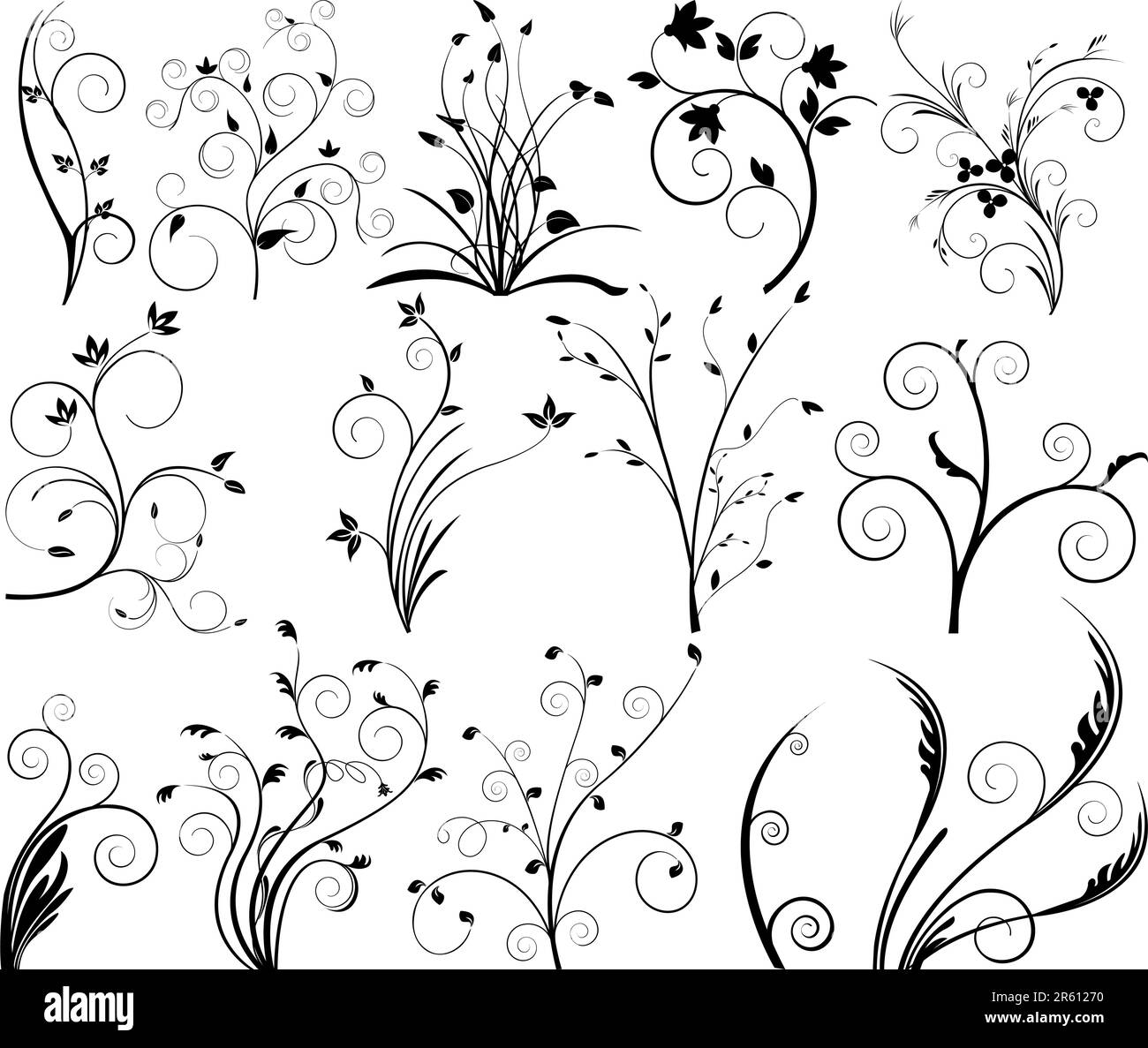 Floral elements for design - vector Stock Vector Image & Art - Alamy