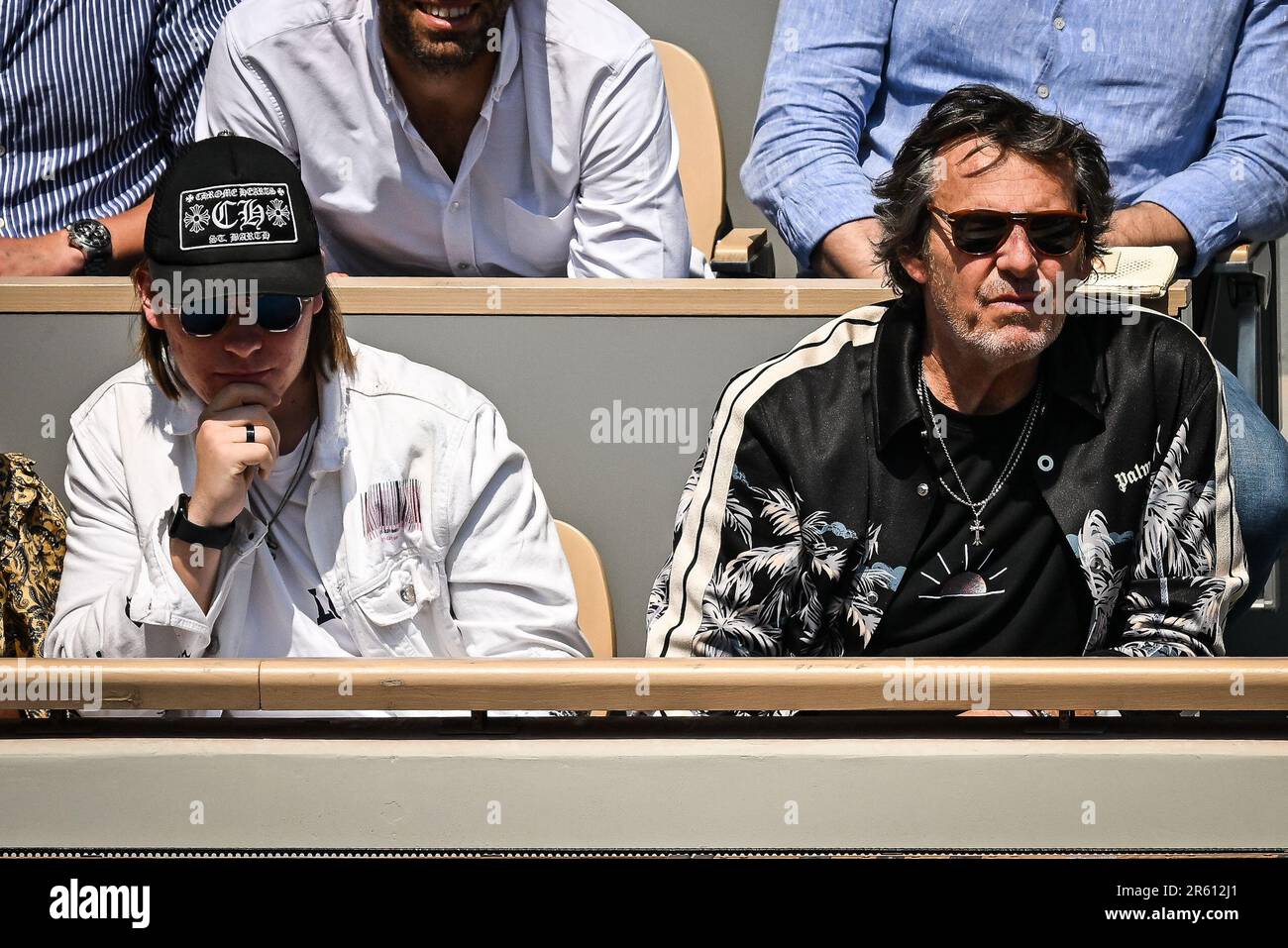 Jean-Luc REICHMANN and his son Swann during the tenth day of Roland ...