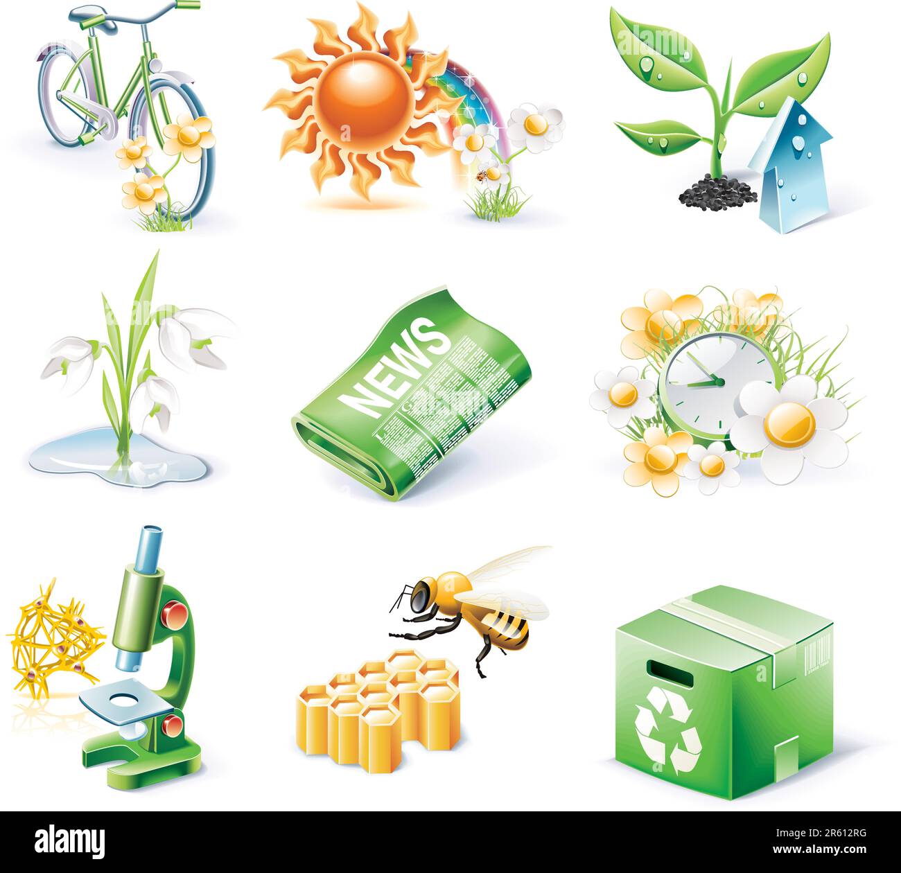 Set of highly detailed cartoon icons Stock Vector Image & Art - Alamy