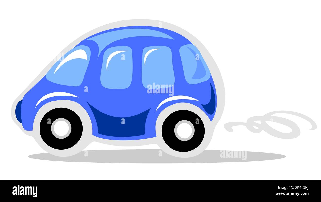 Funny cartoon car isolated on white background Stock Vector Image & Art ...