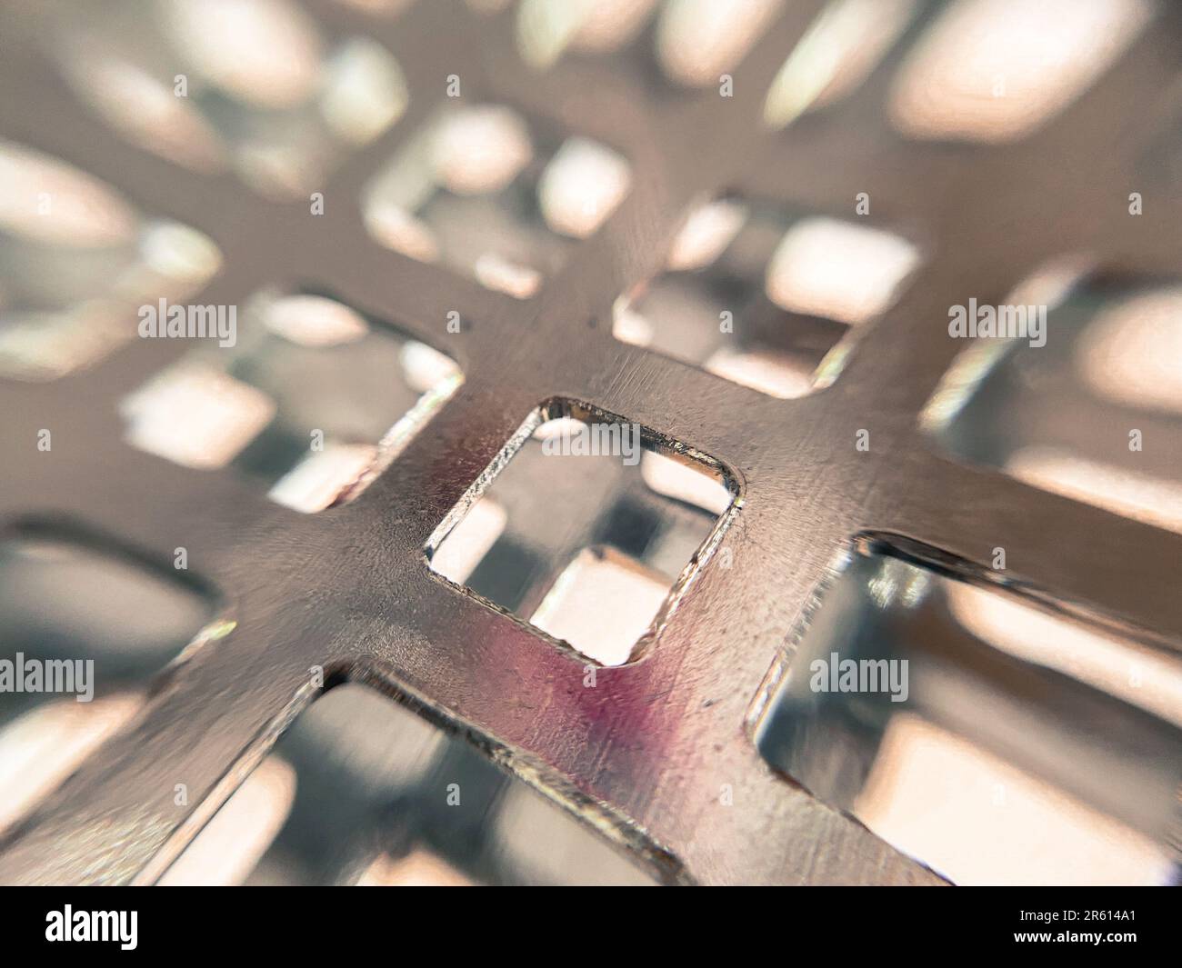 Macro shof of honeycomb metal mesh close up view Stock Photo - Alamy