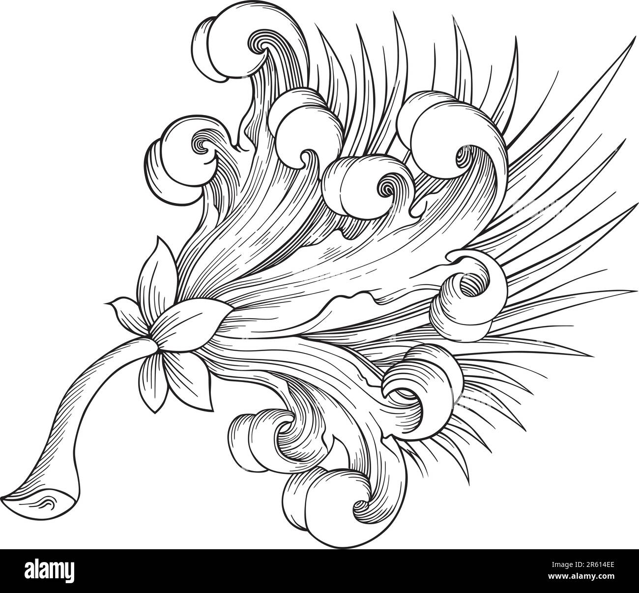 Exotic flower vector Stock Vector Image & Art - Alamy