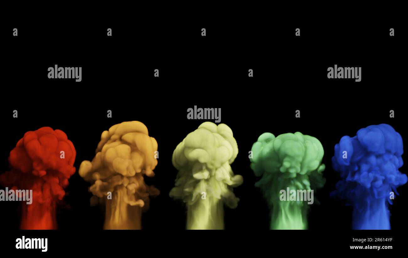Green puffs smoke on black hi-res stock photography and images - Alamy