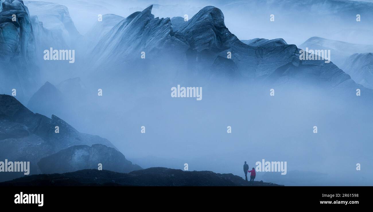 Scenic landscape in Iceland featuring a majestic mountain range ...