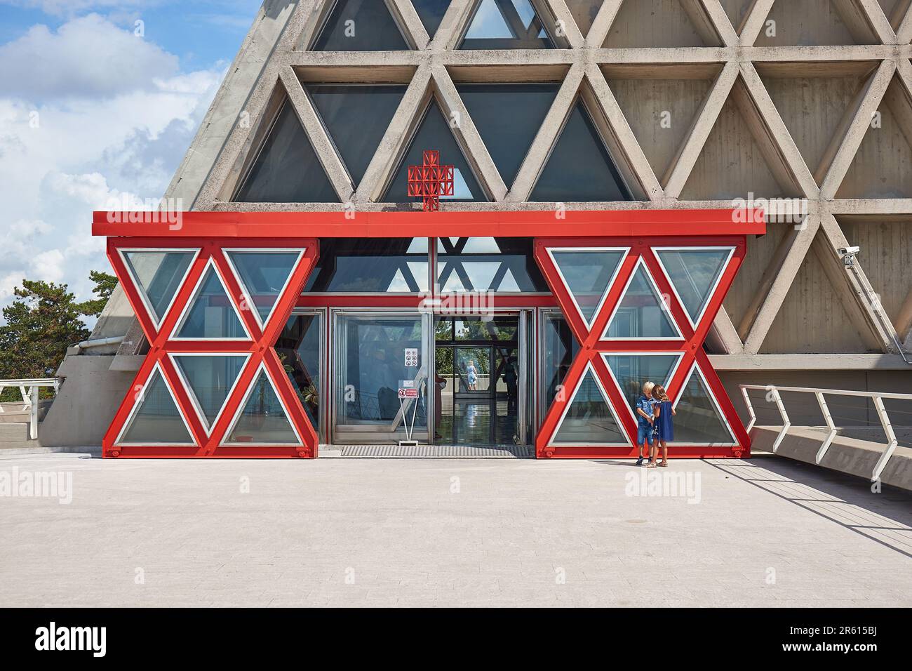 Church building extrerior Santuario mariano di Monte Grisa, Trieste ...