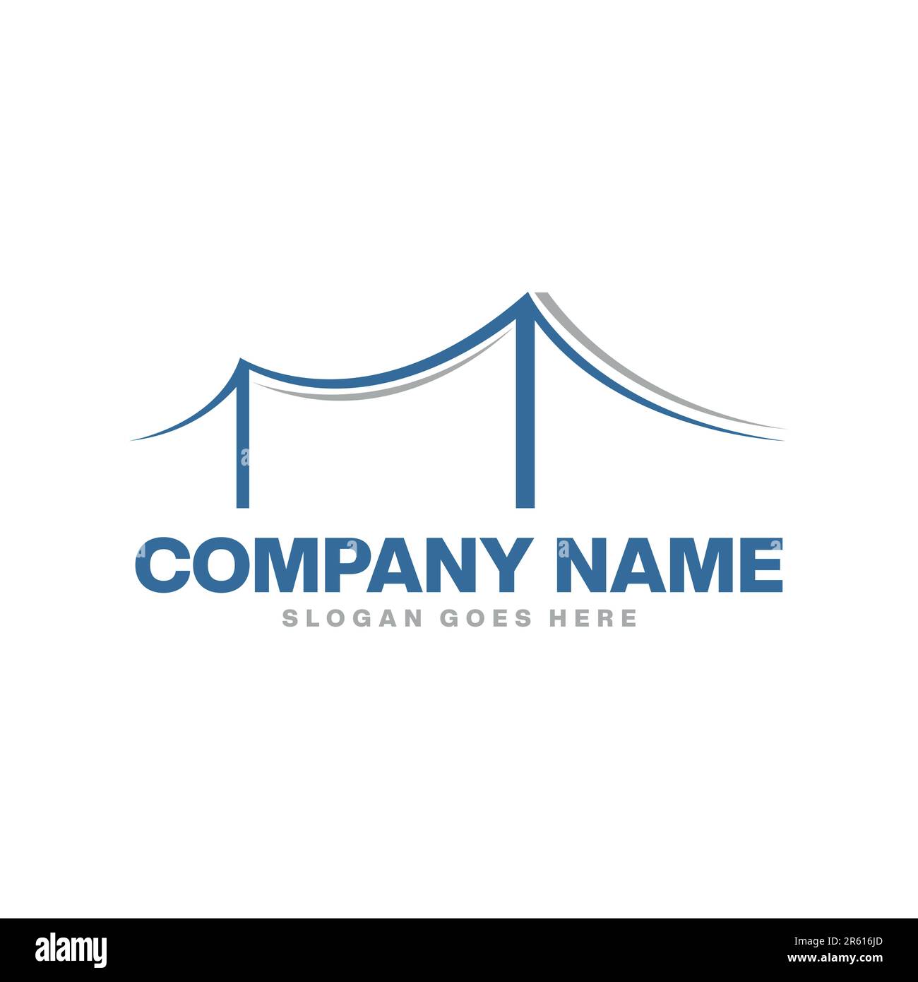 creative abstract bridge logo design template Stock Vector Image & Art ...