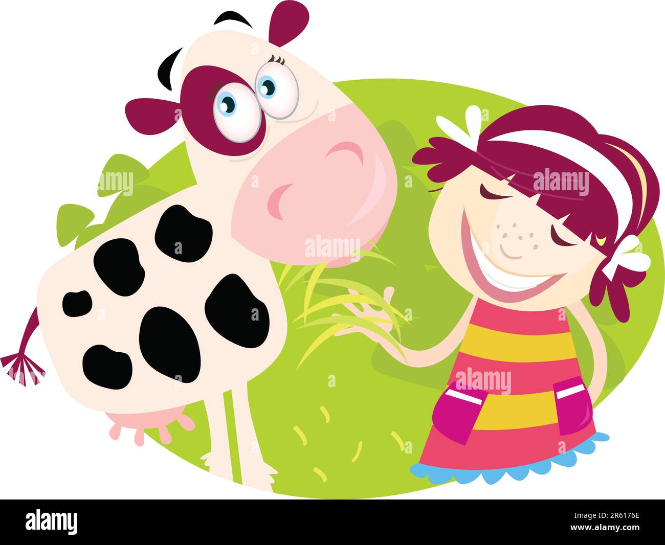 Calf feeding Stock Vector Images - Alamy