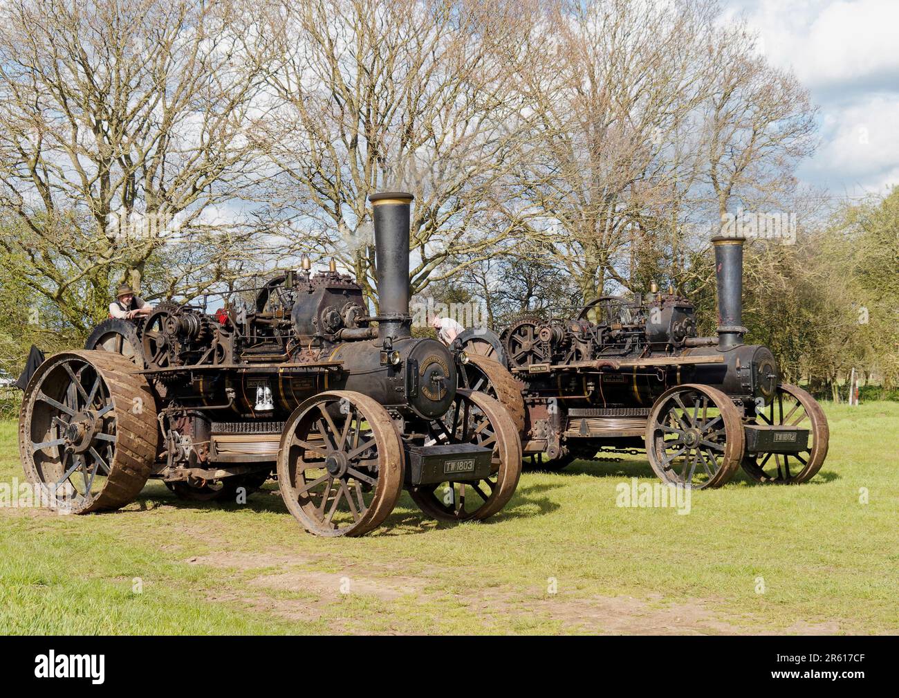 Fowler steam ploughing engines used for rapid ploughing of fields ...