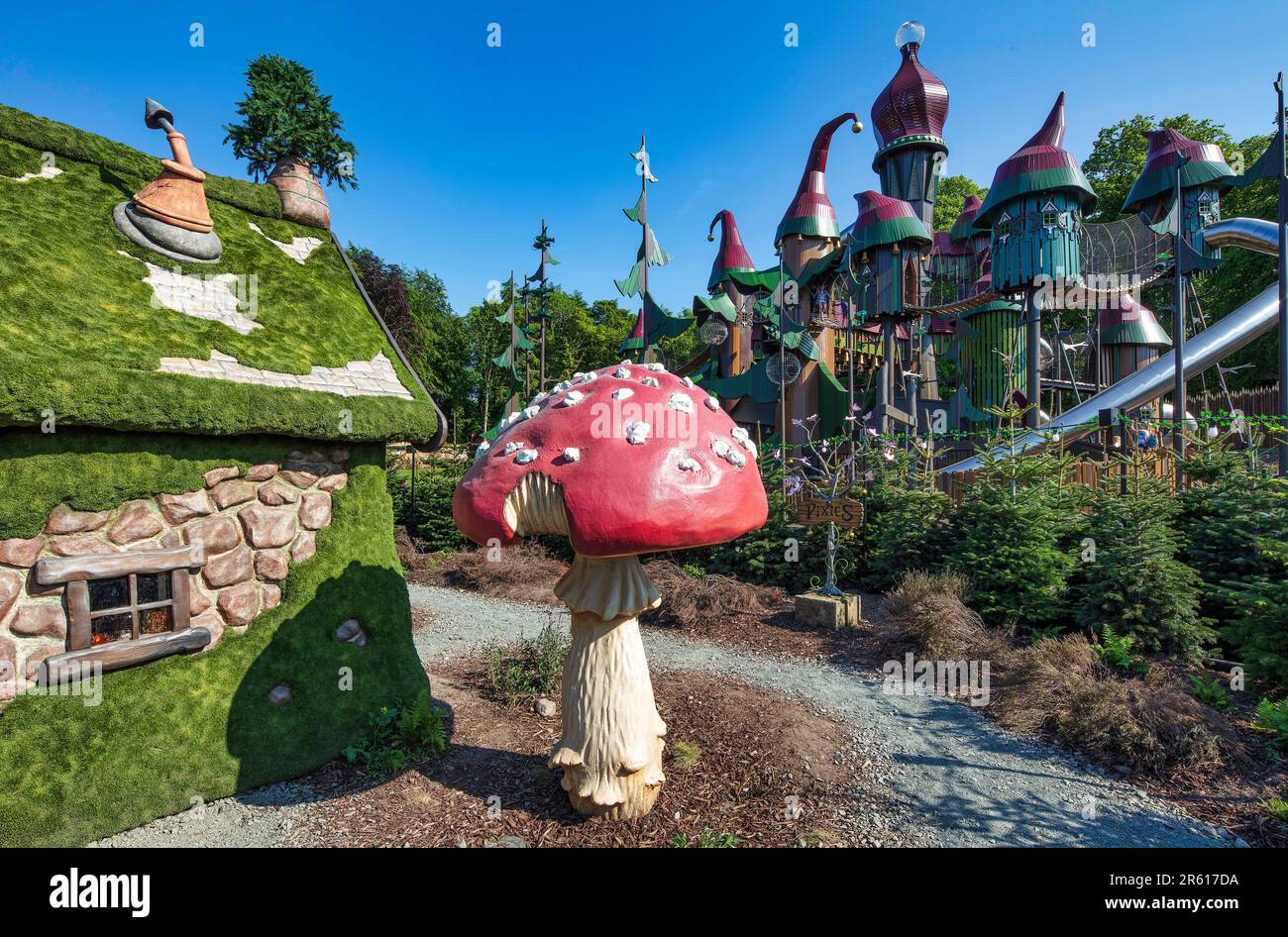 Daytime views of Lillidorei play village at the Alnwick Garden in ...