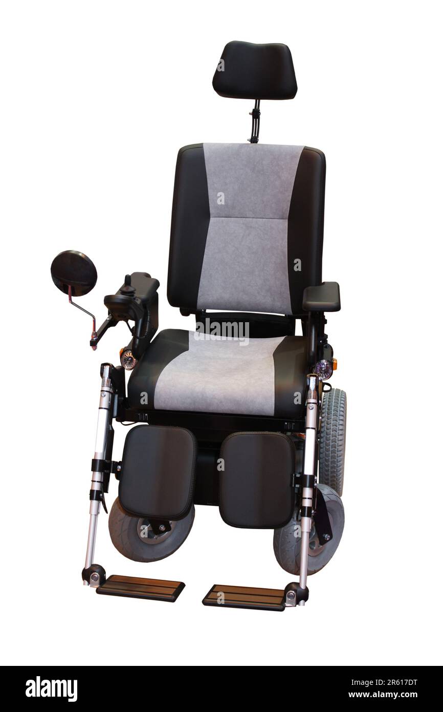 A Grey and Black Motorised Disability Wheelchair Stock Photo - Alamy