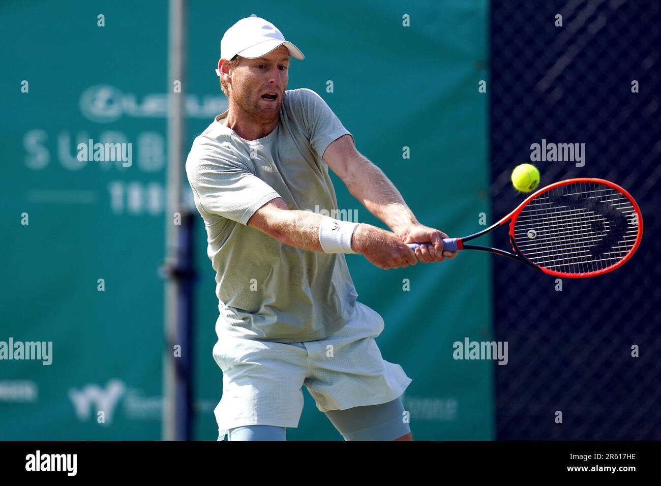 Australia's Luke Saville in action during their Men's Singles Round of ...