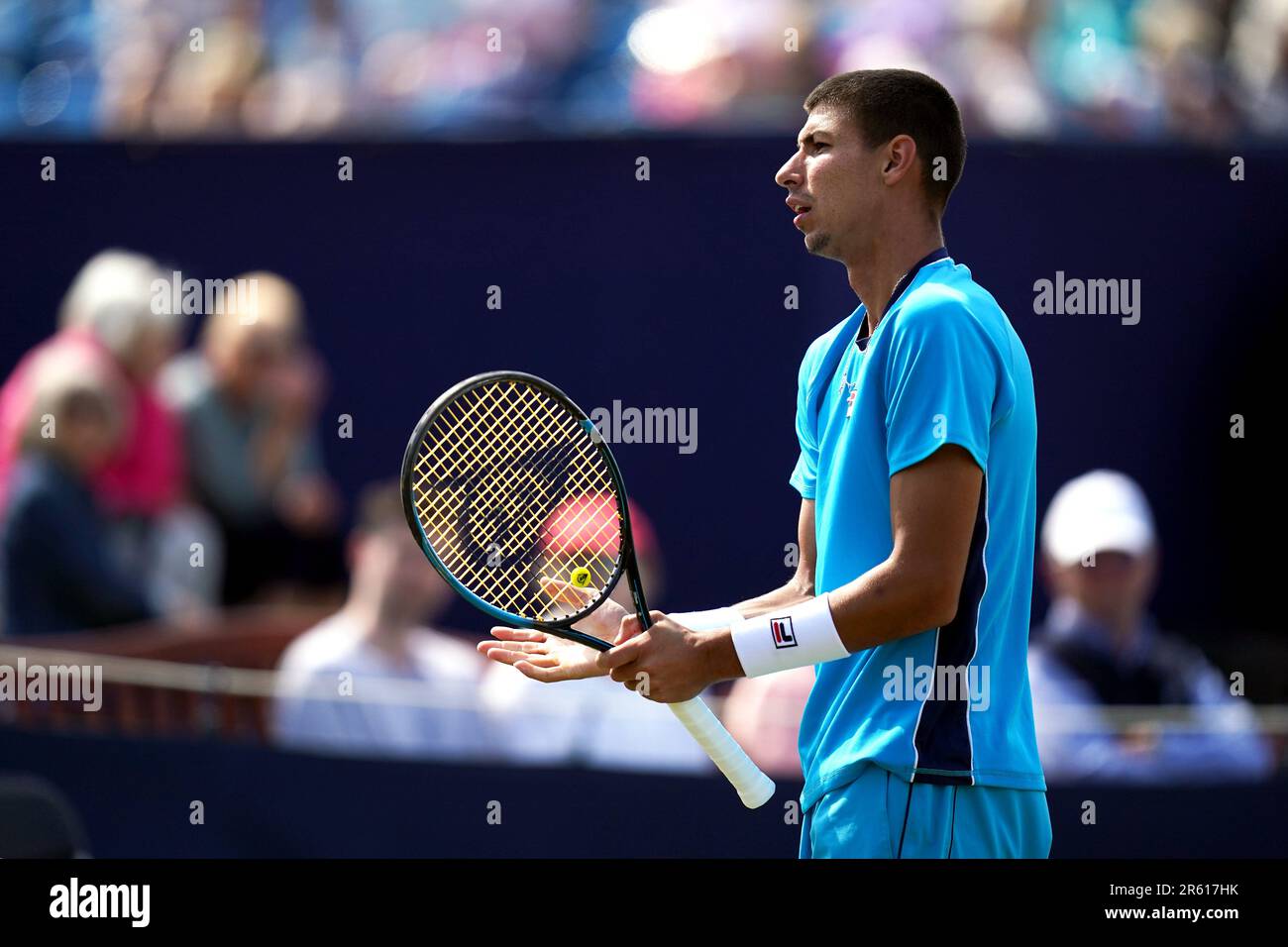 Australia's Alexei Popyrin reacts in their Men's Singles Round of 32 ...