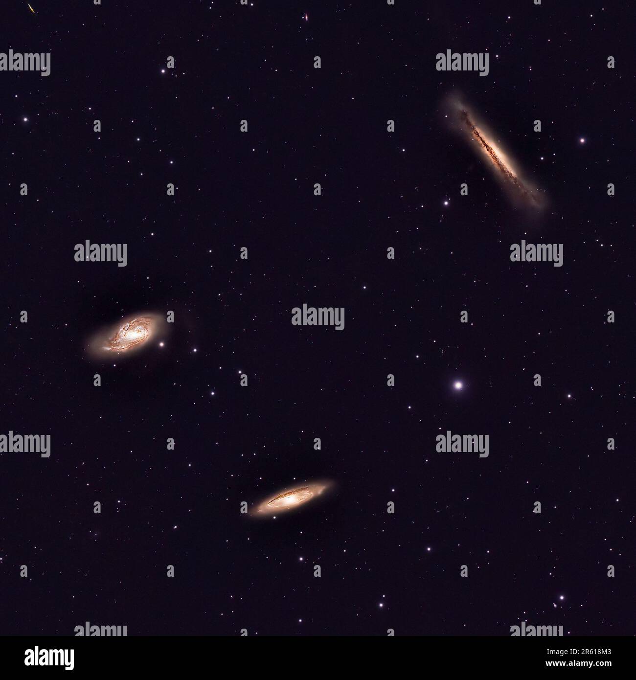 Deep sky high resolution astrophotography of the Leo Triplet galaxy ...