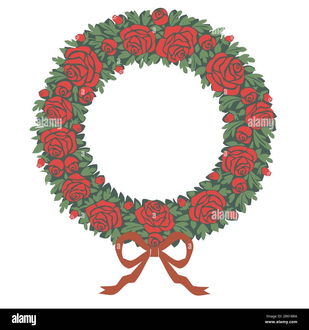 Red rose wedding ring Stock Vector Images - Alamy